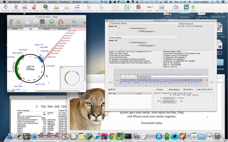 MacVector 12.6 and Mountain Lion