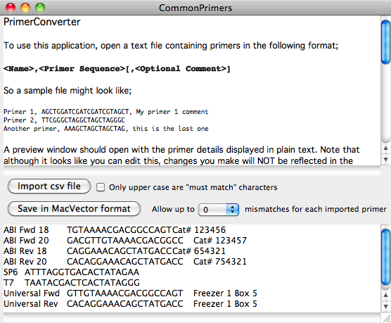 101 things you (maybe) didn’t know about MacVector: #17 – Creating A Primer Database From An ...