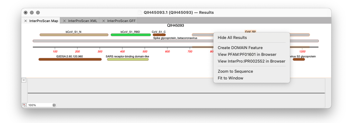 MacVector 18.1 and the new InterProScan functional domain analysis tool